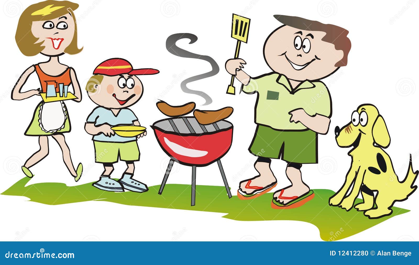 Dessin Animé De Barbecue