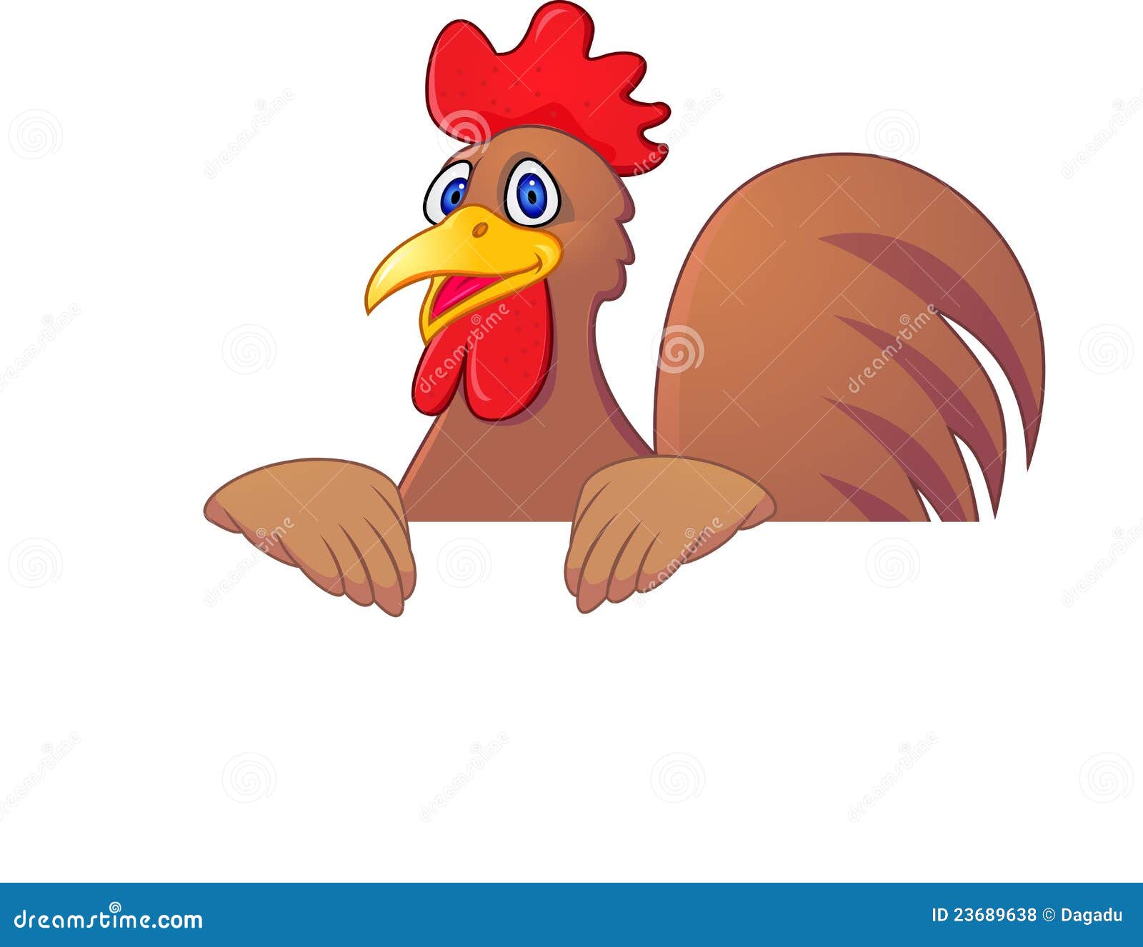 Dessin animé de coq illustration de vecteur. Illustration du animal ...