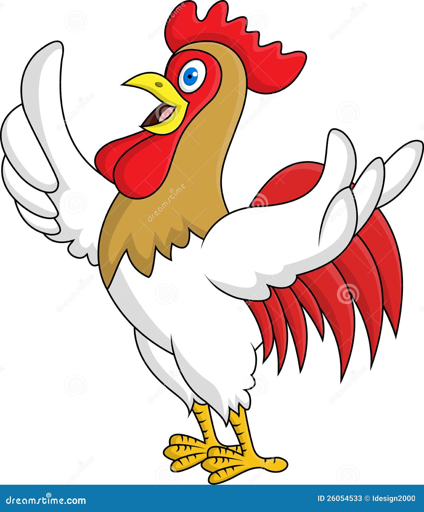 Dessin animé de coq illustration de vecteur. Illustration du nana ...