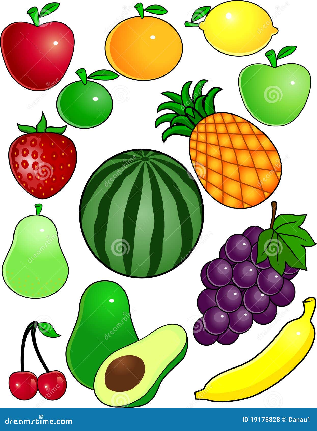 Dessin animé de fruit illustration de vecteur. Illustration du ananas ...