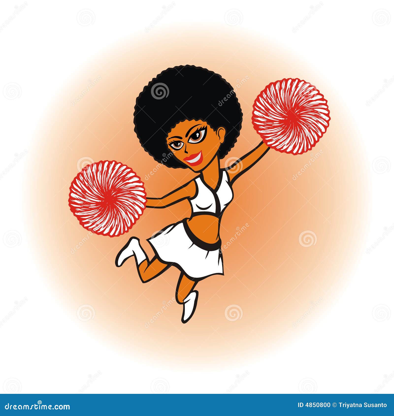 Dessin animé de majorette illustration de vecteur. Illustration du ...