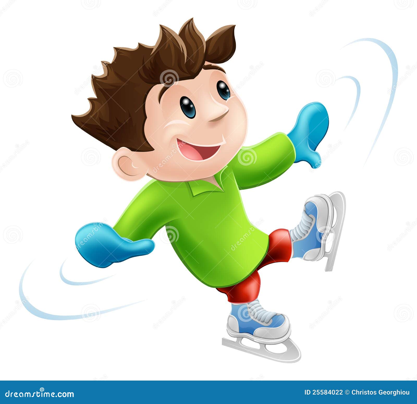 Dessin Animé De Patinage Sur Glace Pour Enfants Patinage De Glace De