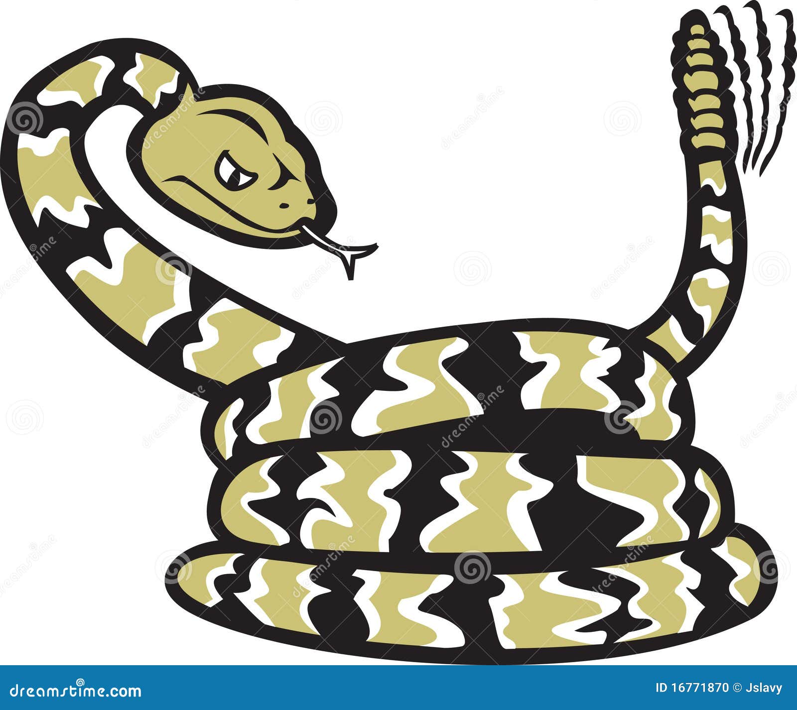 Dessin Animé De Serpent à Sonnettes Illustration de Vecteur ...