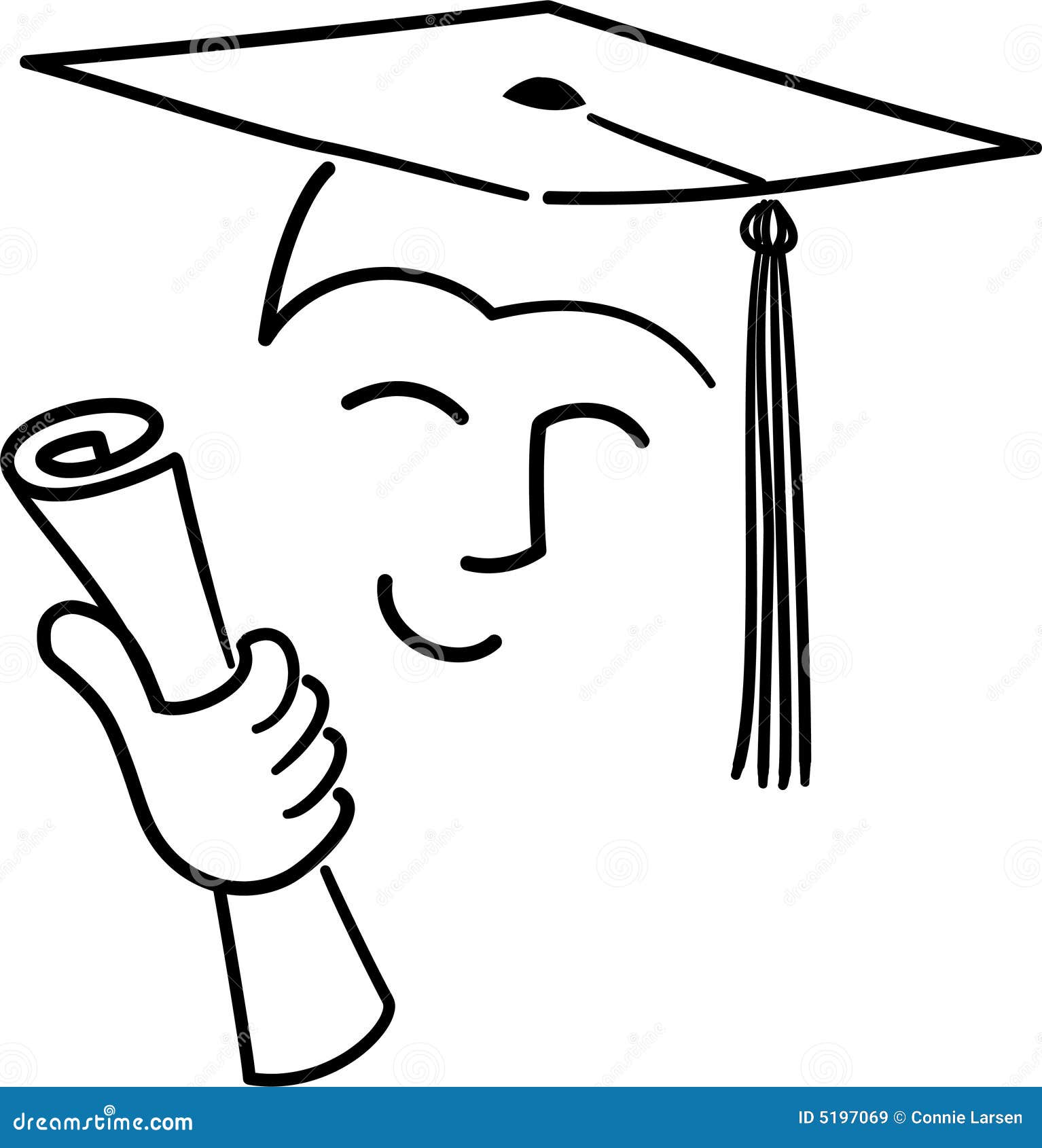 Dessin animé Graduate/ai illustration de vecteur. Illustration du ...