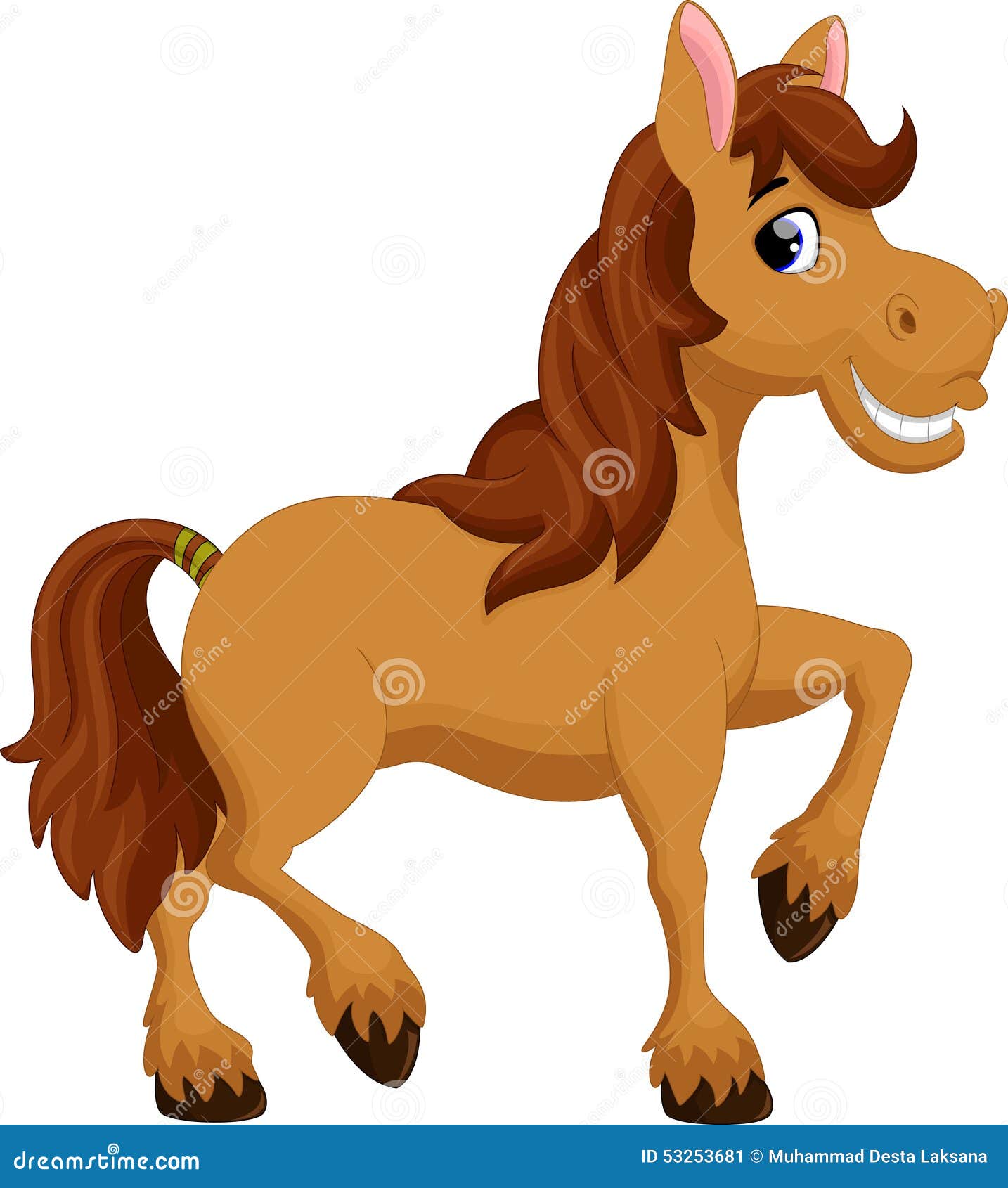 Dessin Animé Mignon De Cheval Illustration Stock - Illustration du ...