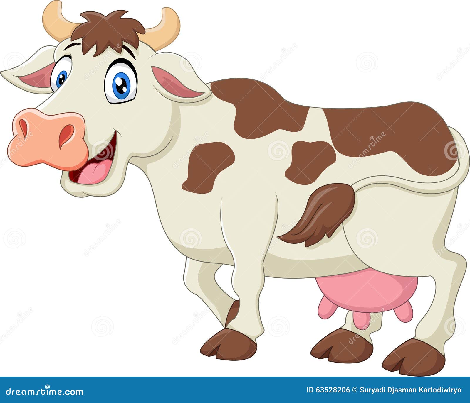 Dessin Animé Mignon De Vache Illustration de Vecteur - Illustration du ...