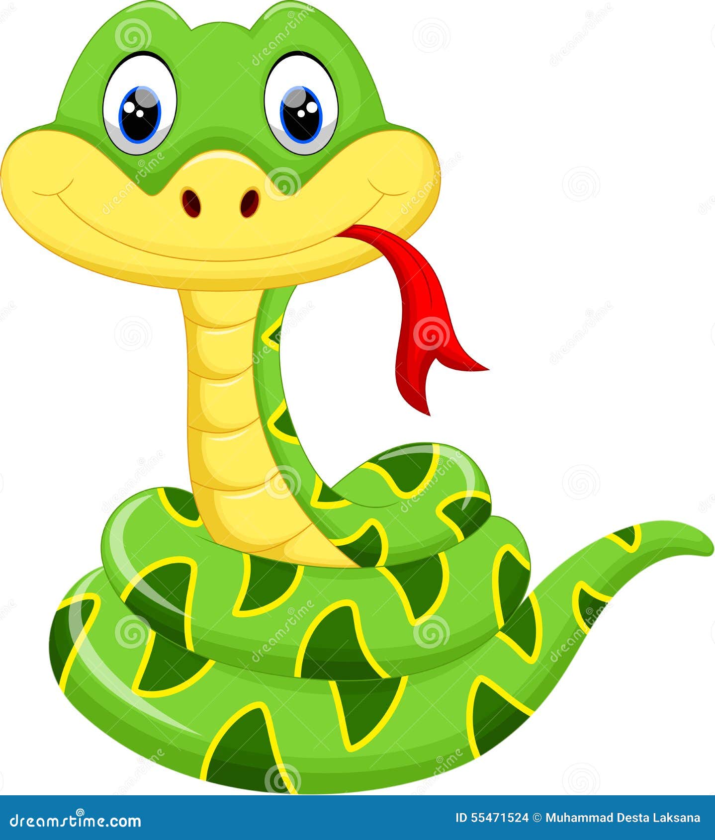 Dessin Animé Mignon De Serpent Illustration Stock - Image: 55471524