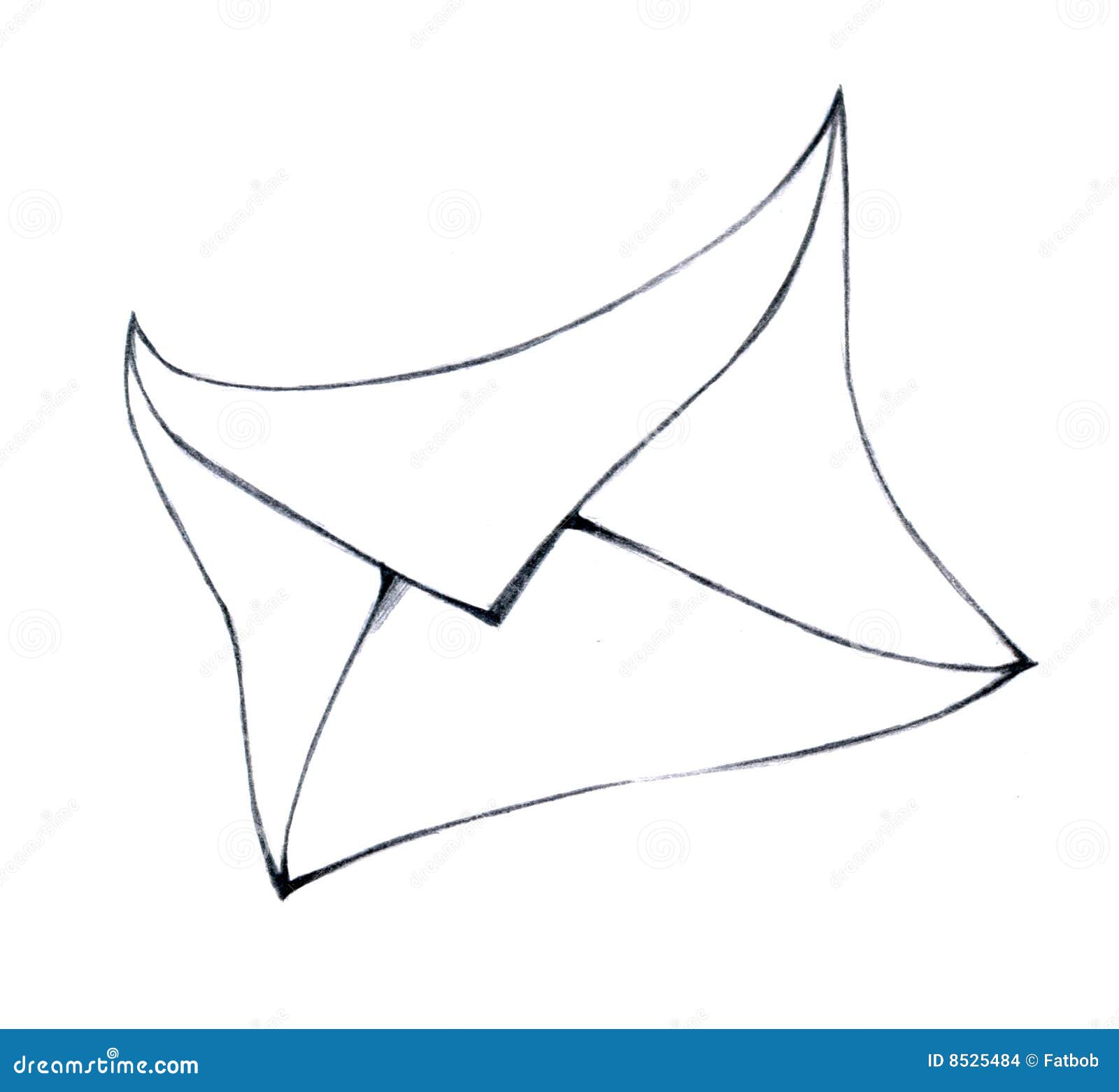 Dessin Au Crayon D'enveloppe Illustration Stock - Illustration du ...