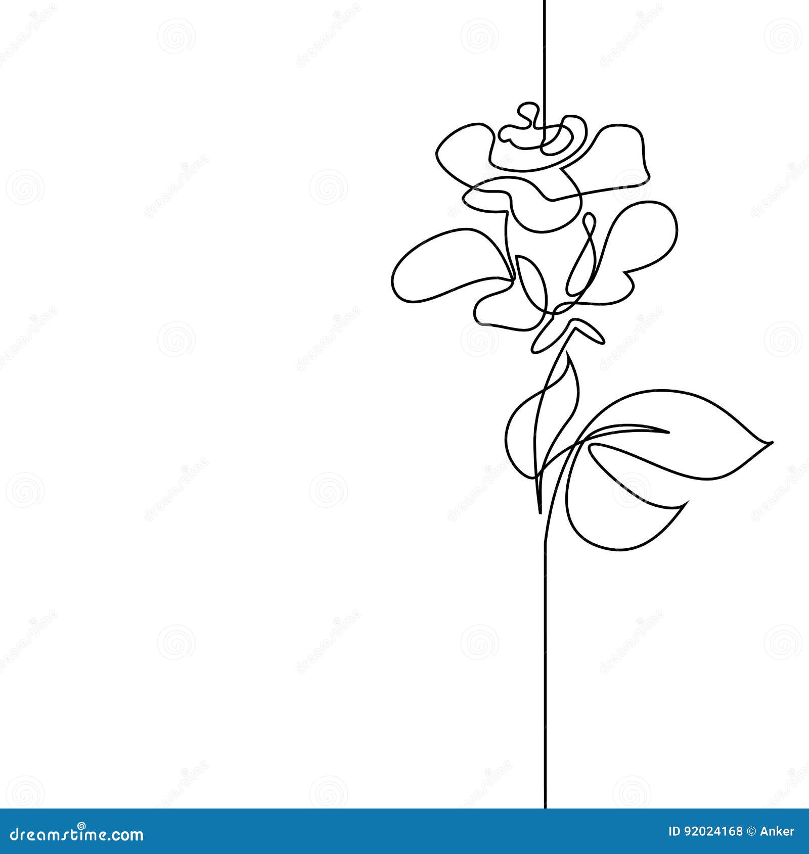 Dessin Au Trait Continu De Belle Fleur Illustration de Vecteur ... Dessin Au Trait Continu De Belle Fleur Illustration de Vecteur ...