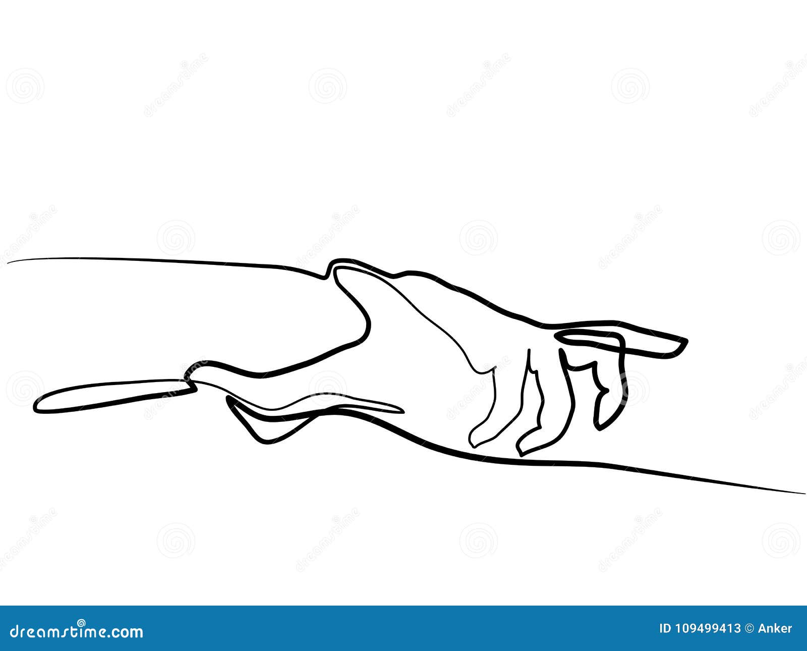 Dessin Au Trait Continu De Tenir Des Mains Ensemble Illustration De