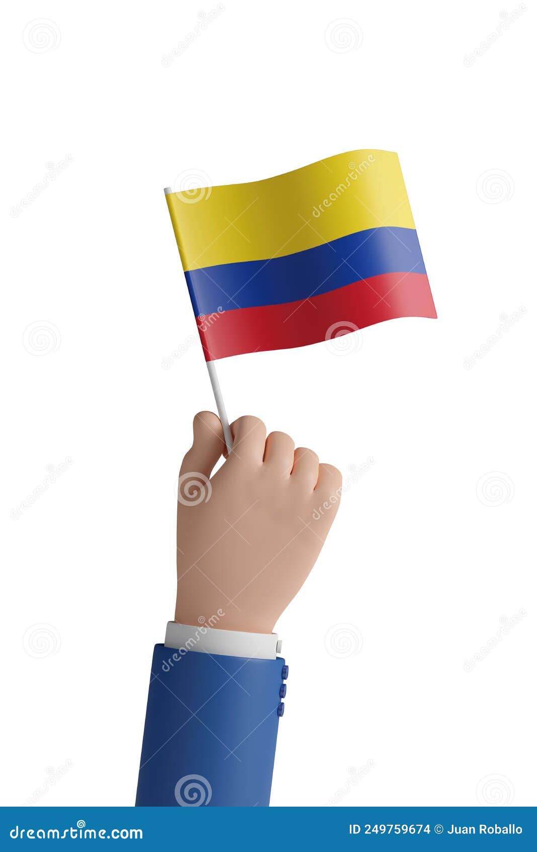 Dessin Avec Le Drapeau De La Colombie 3e Illustration Illustration ...