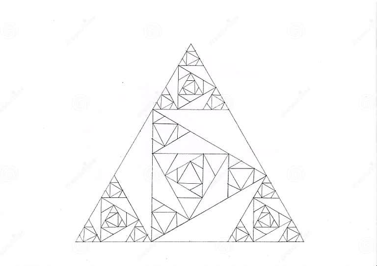 Dessin D'une Triangle Faite De Plus Petites Triangles Illustration ...