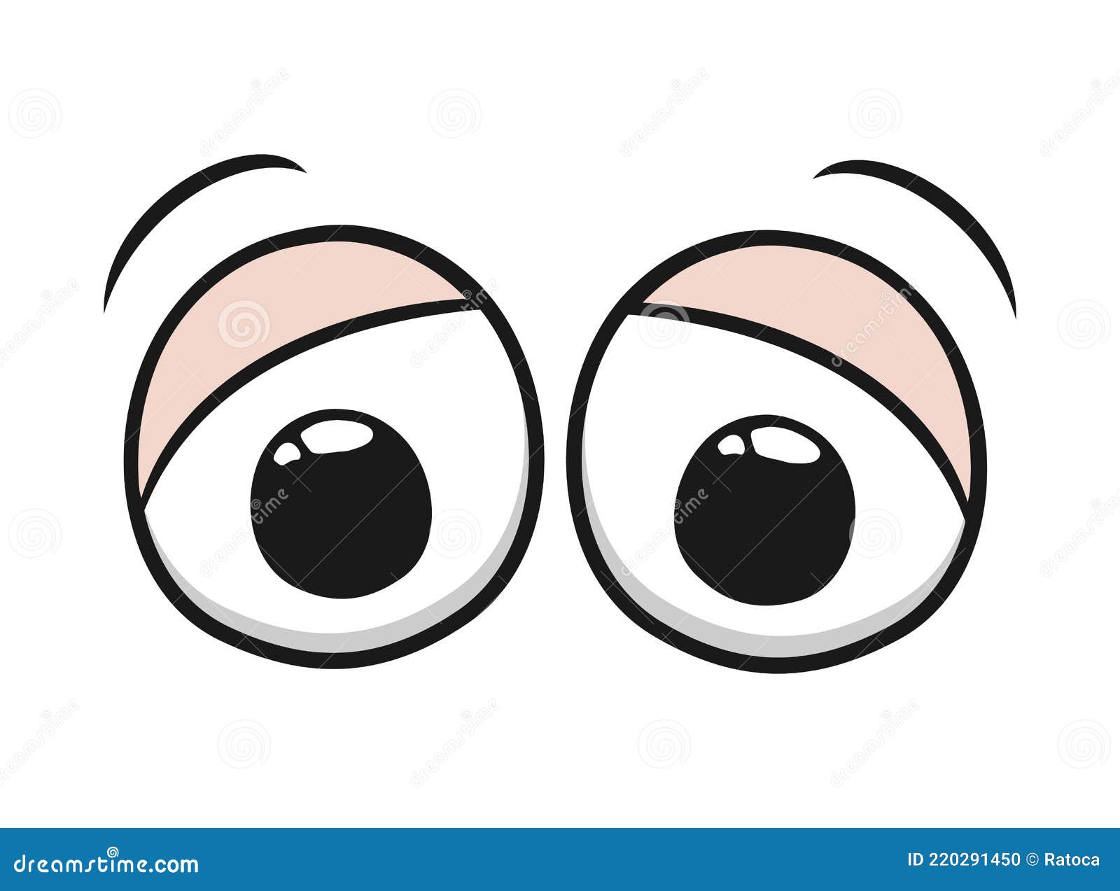 Dessin De Dessin Animé Yeux Tristes Illustration de Vecteur ...