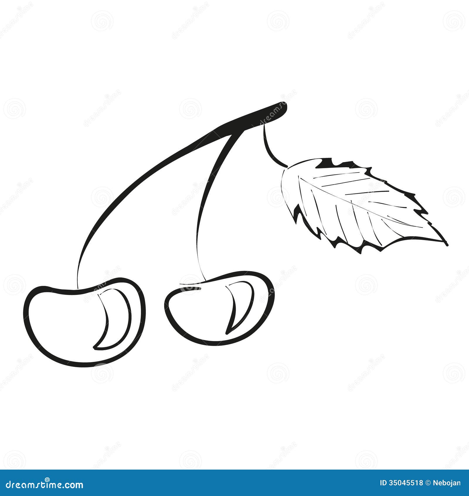 Dessin de cerise illustration de vecteur. Illustration du retrait ...