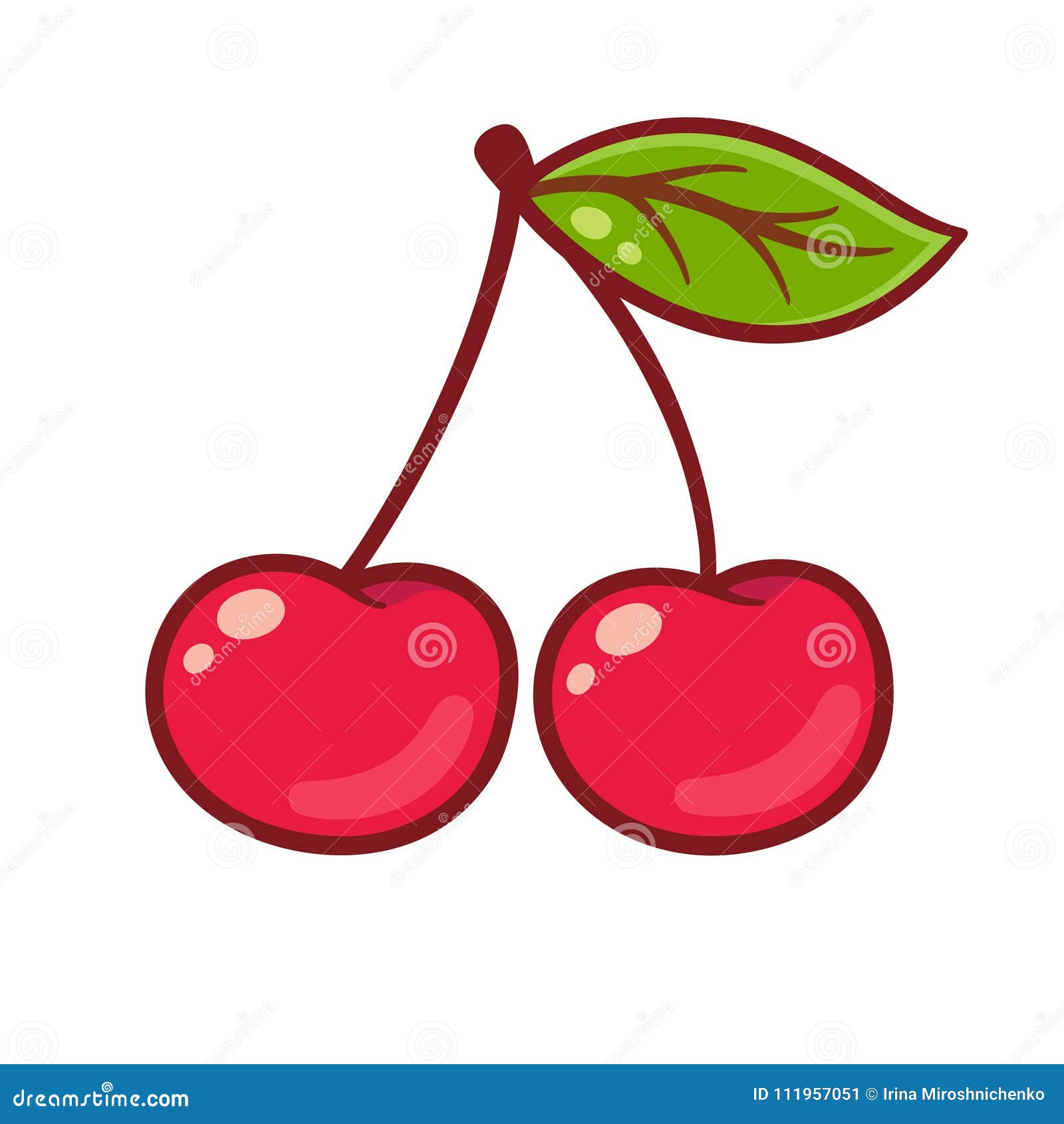 Dessin De Cerise De Bande Dessinée Illustration de Vecteur ...
