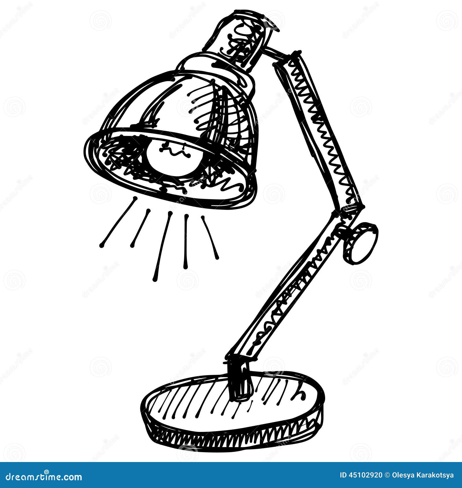 Dessin De Croquis Noir De Lampe Illustration de Vecteur - Illustration ...