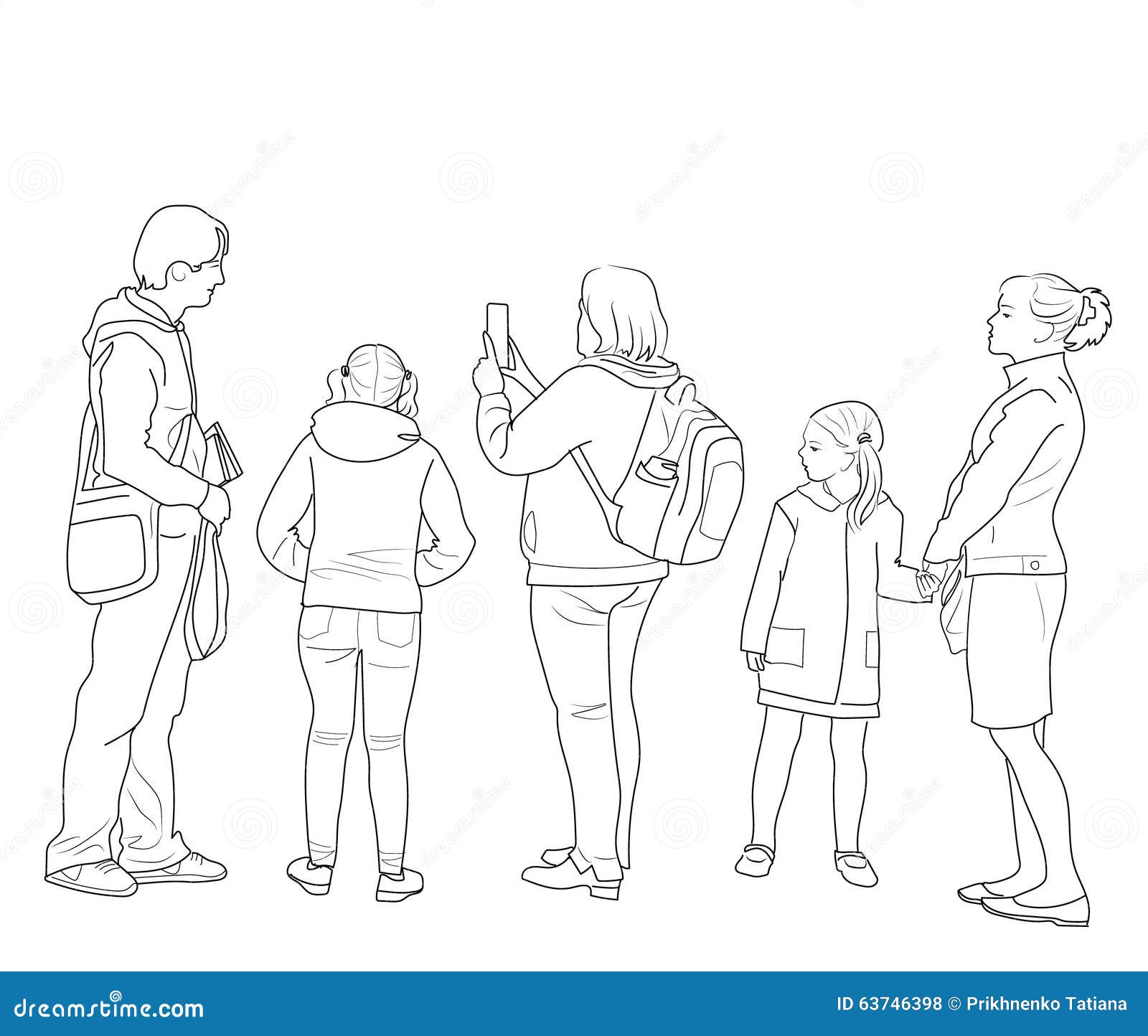 Dessin De La Position De Personnes Illustration de Vecteur ...