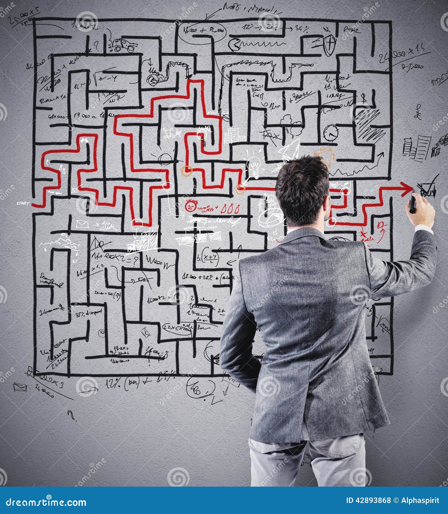 Dessin de la solution photo stock. Image du concept, retrait - 42893868