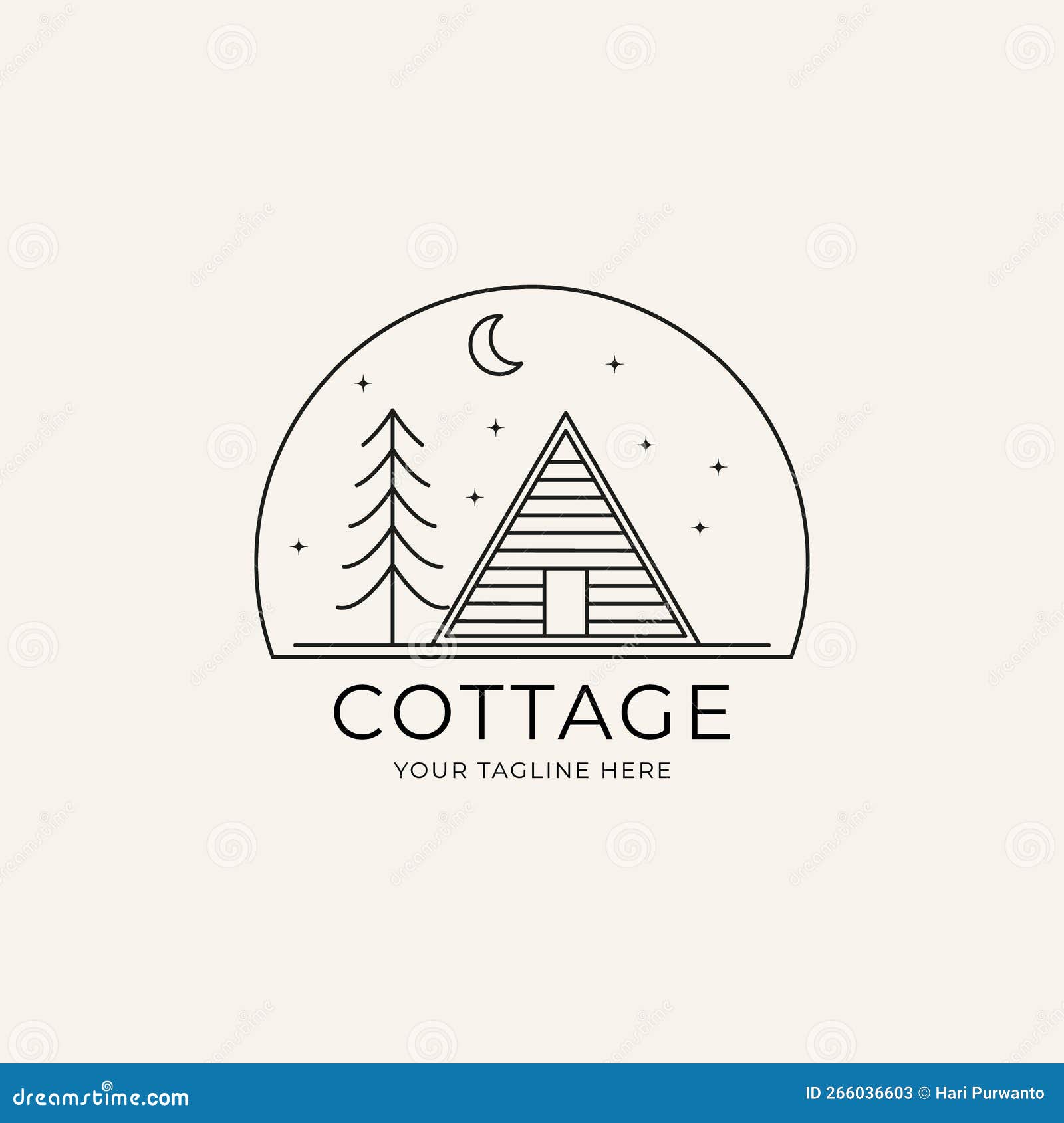 Dessin De Ligne De Chalet Logo Vectoriel Illustration Design ...