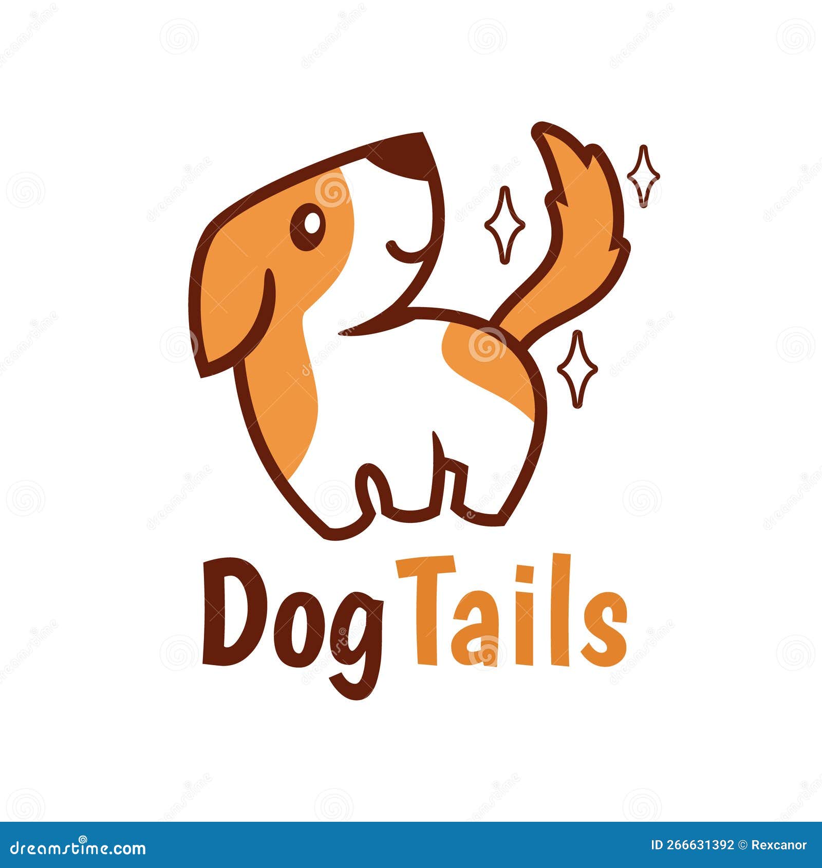 Dessin De Logo De Queue De Chien Illustration de Vecteur - Illustration du amusement, mascotte ...