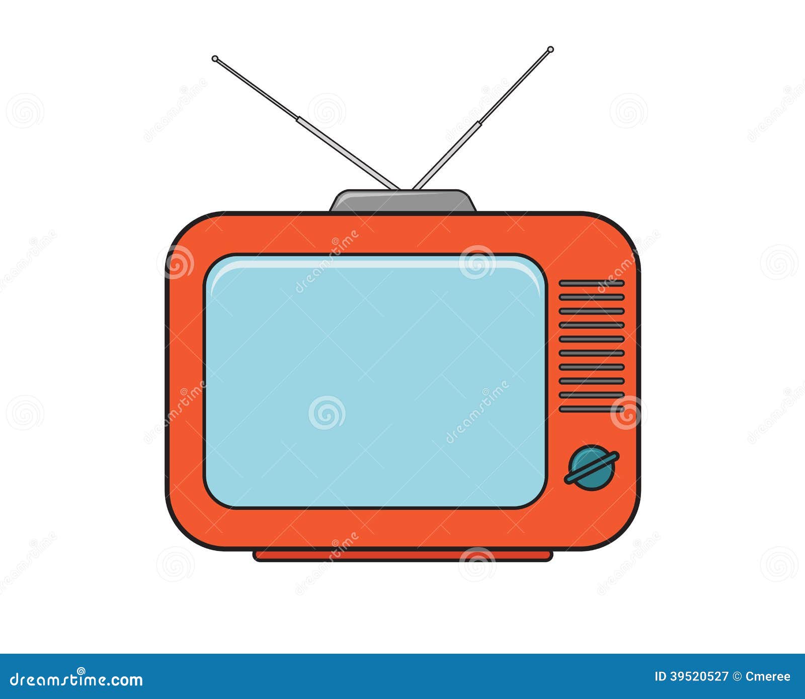 Dessin De Poste TV En Couleurs Illustration de Vecteur - Illustration ...