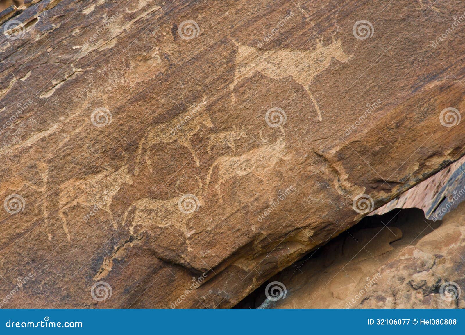 Dessin De Roche Dans Twyfelfontein, Namibie Image stock - Image du ...