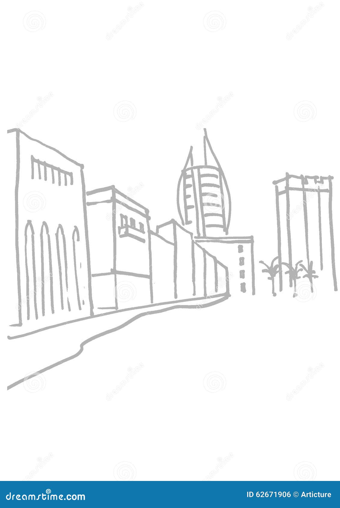 Dessin de rue d'ensemble illustration stock. Illustration du ...