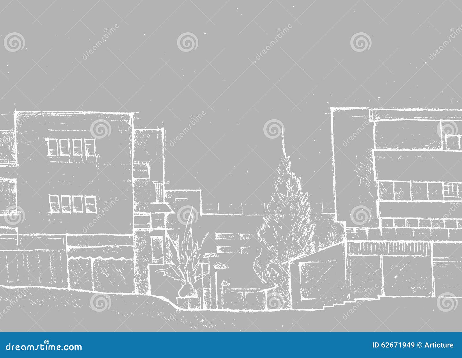 Dessin de rue d'ensemble illustration stock. Illustration du gris ...