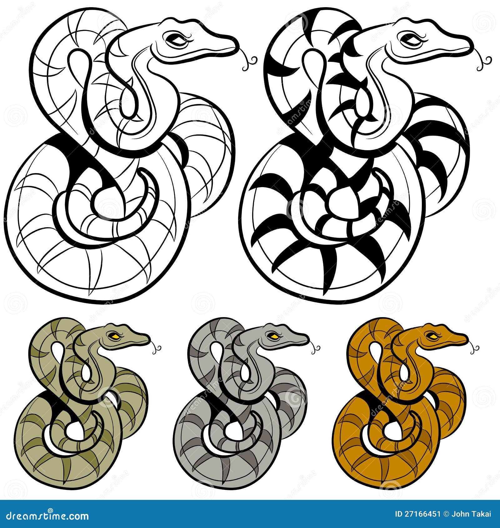 Dessin de serpent illustration de vecteur. Illustration du illustration ...