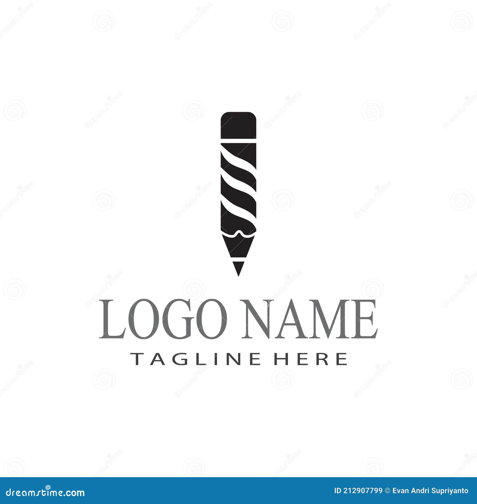 Dessin De Symbole Vectoriel De Logo De Crayon Illustration de Vecteur ...