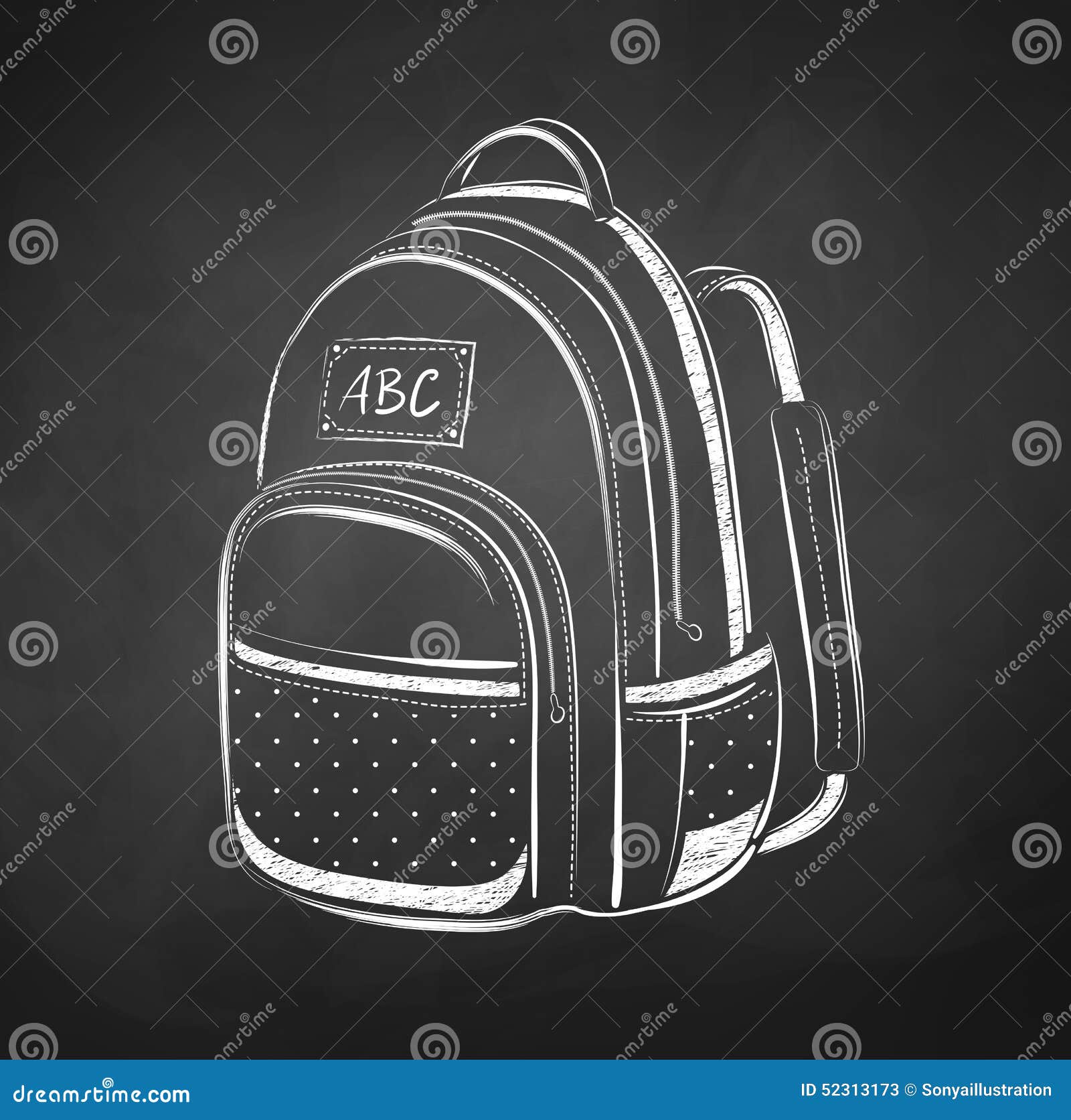 Dessin De Tableau De Sac D'école Illustration de Vecteur - Illustration ...