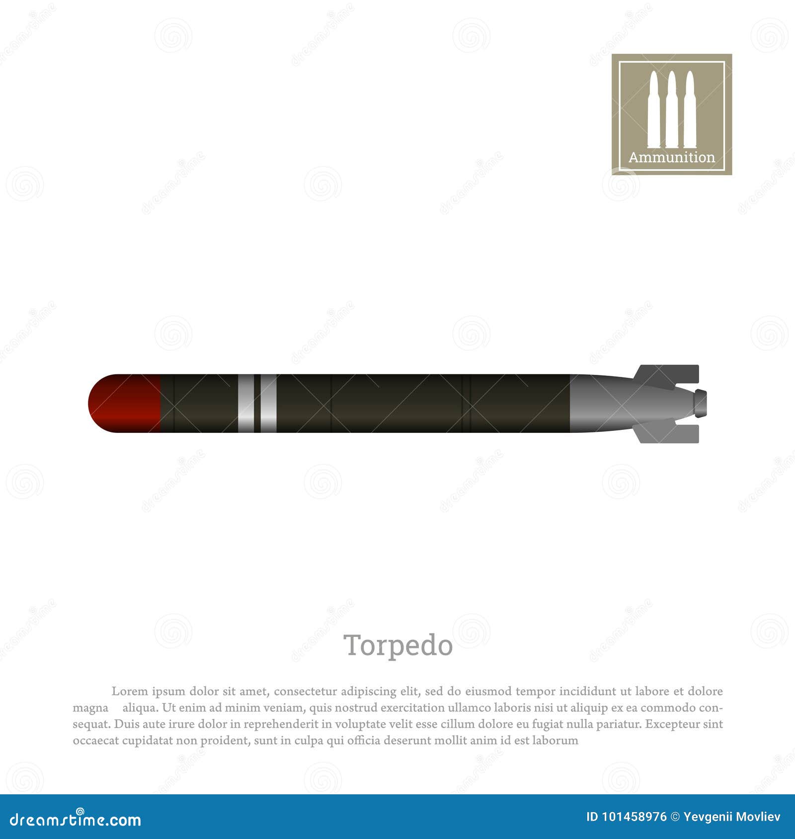 Dessin De Torpille Sur Un Fond Blanc Illustration de Vecteur ...