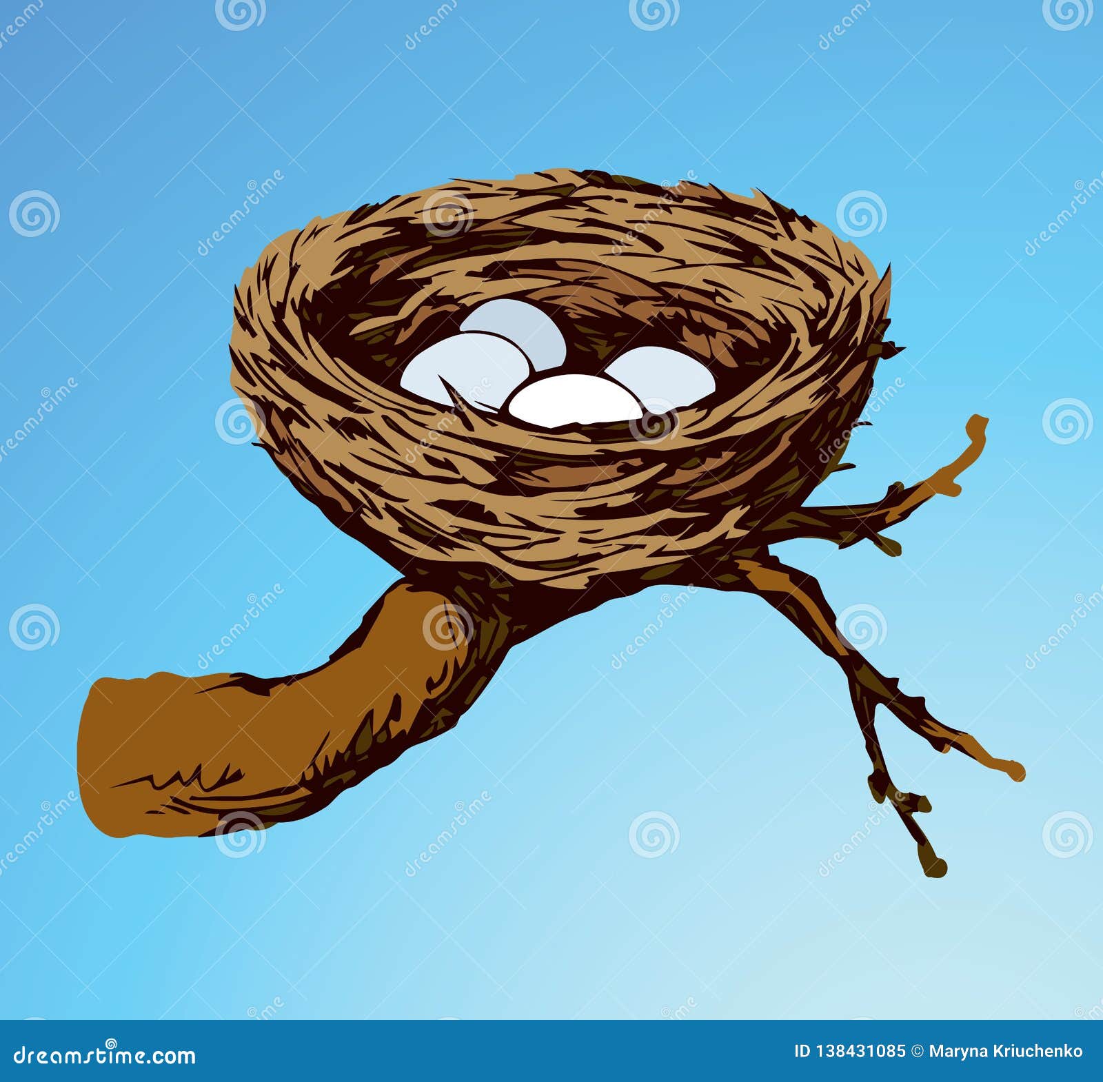 Dessin de vecteur de nid illustration de vecteur. Illustration du ...