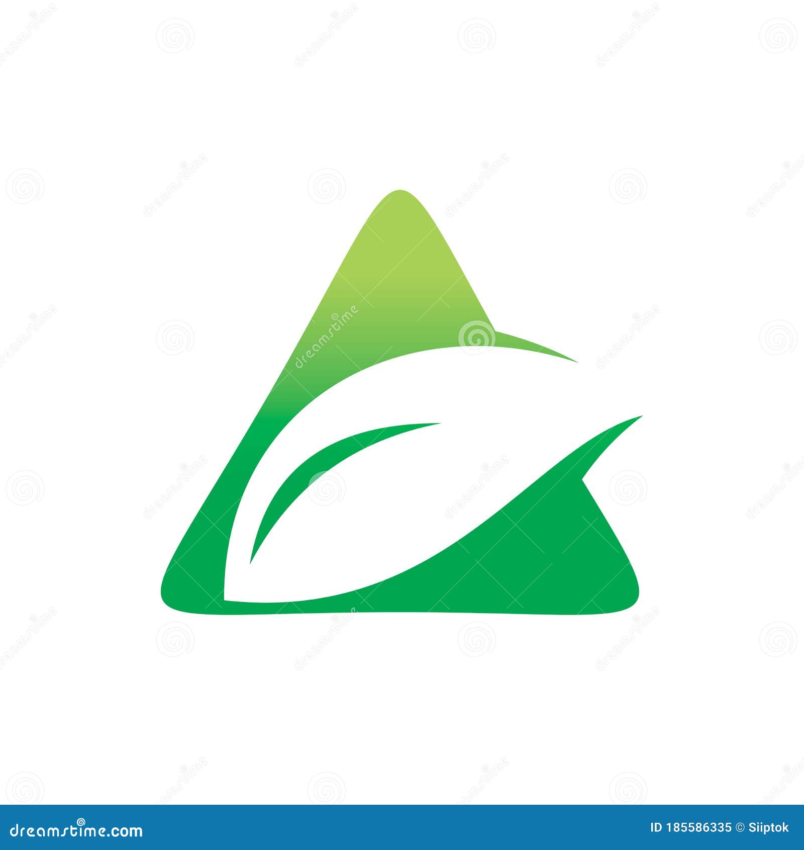 Dessin Du Logo De La Feuille Vert Triangle Illustration Stock ...