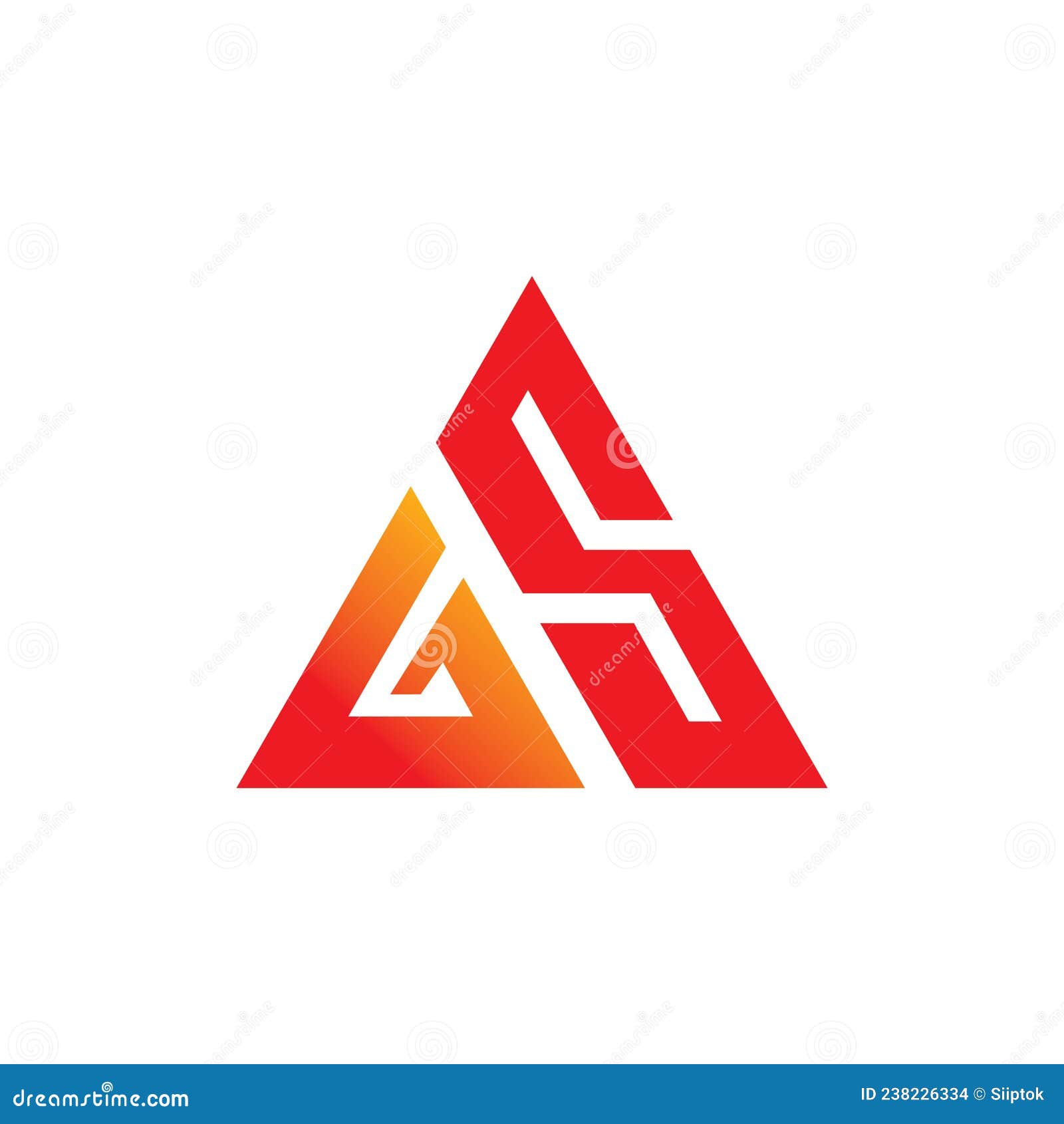 Dessin Du Logo Triangle Rouge G S Illustration de Vecteur ...