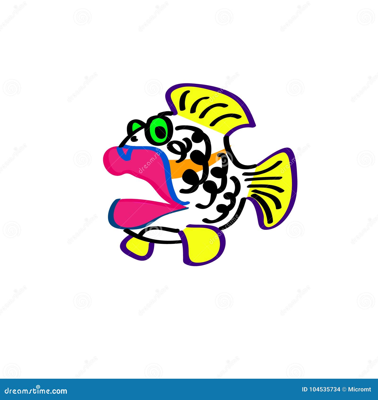 Dessin Enfantin De Stylo De Feutre Des Poissons Illustration de Vecteur ... Dessin Enfantin De Stylo De Feutre Des Poissons Illustration de Vecteur ...