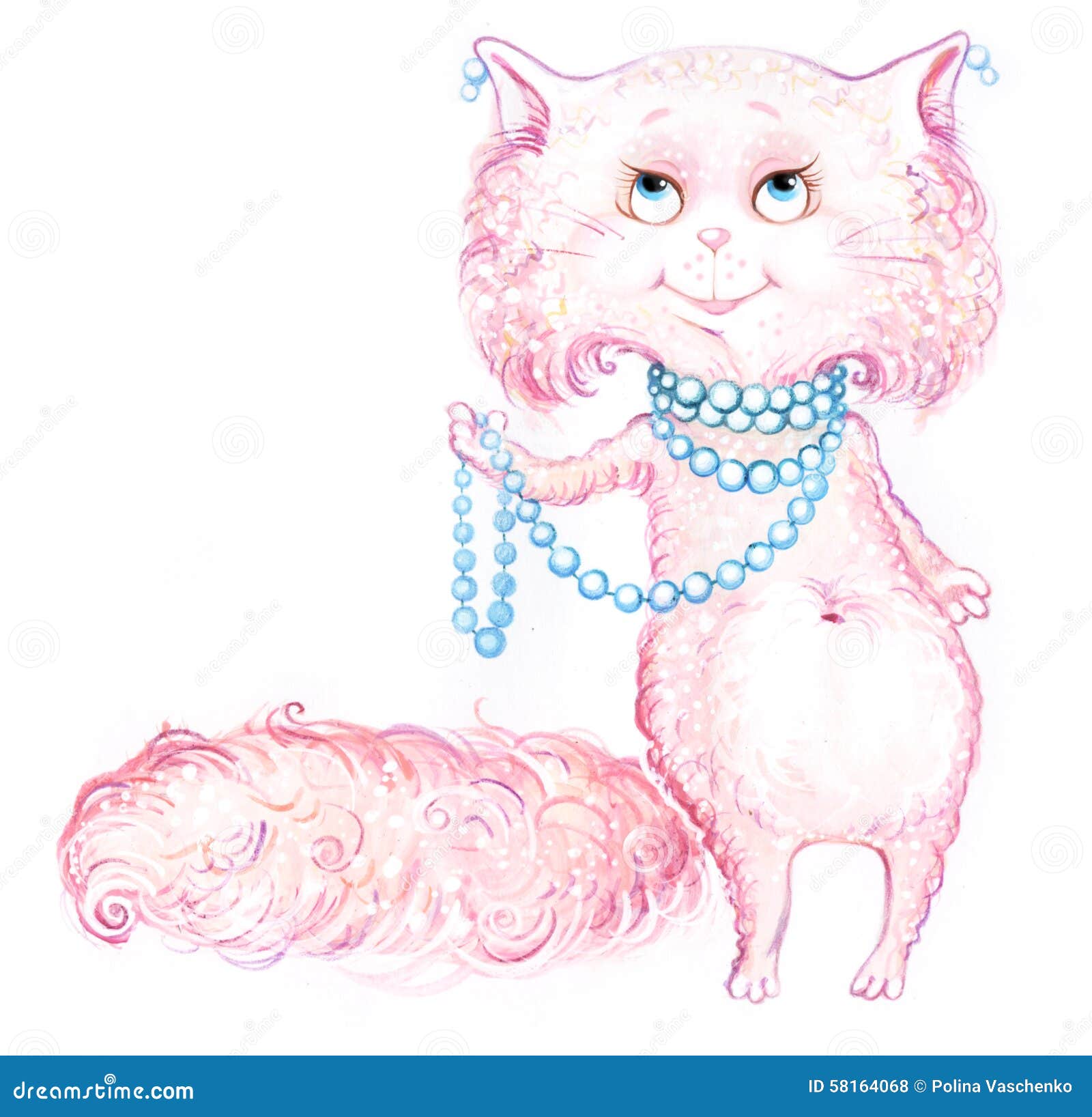 Dessin Malicieux Rose De Main De Chat Illustration Stock - Illustration ...