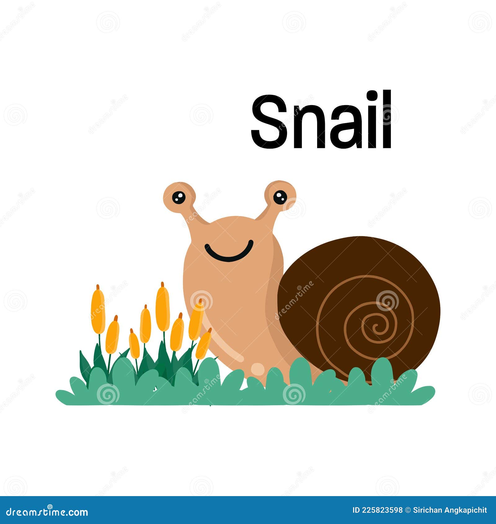 Dessin Mignon Vectoriel D'escargot Illustration de Vecteur ...