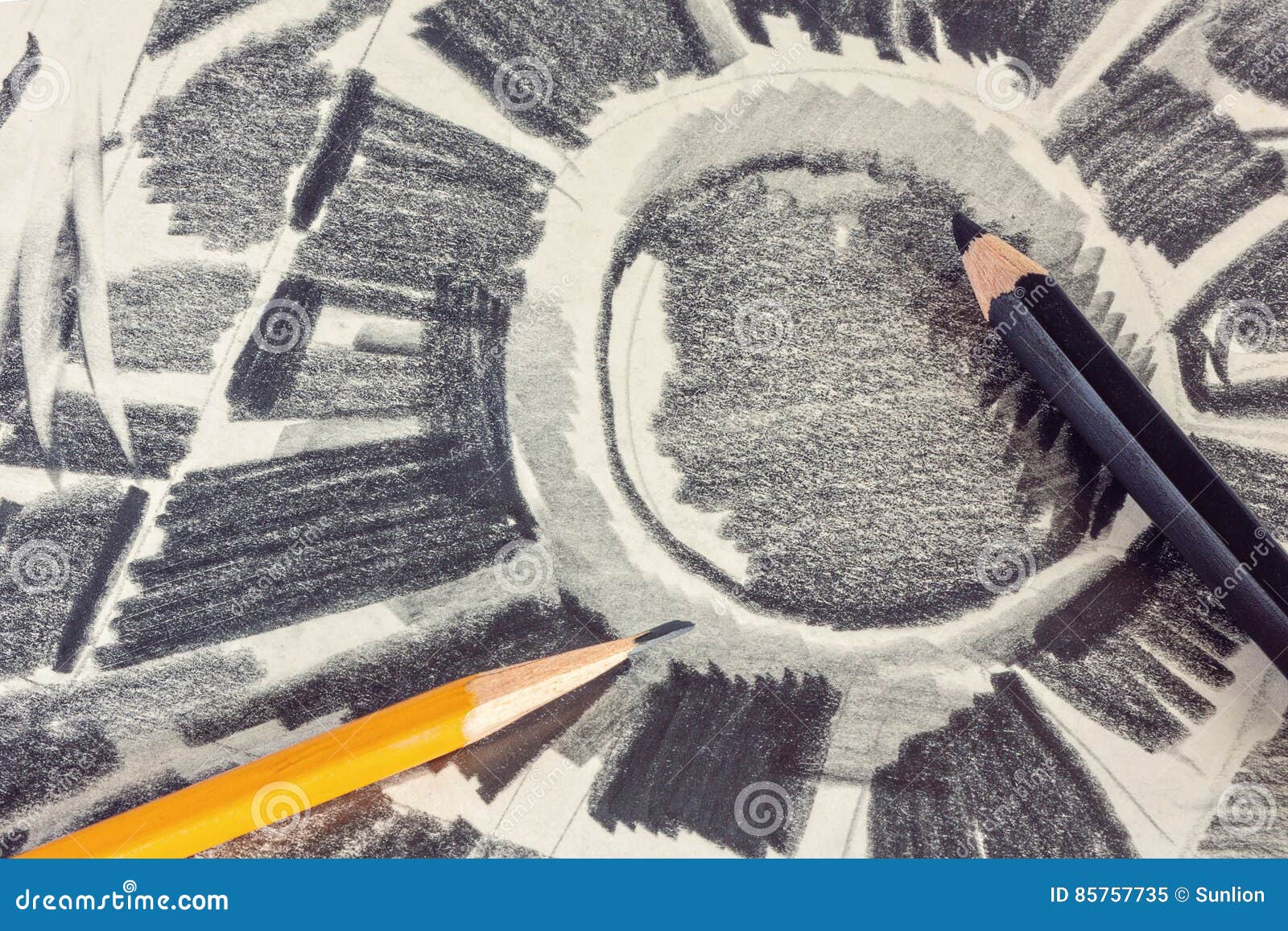Dessin Par Le Crayon De Graphite Image stock - Image du esquisse ...