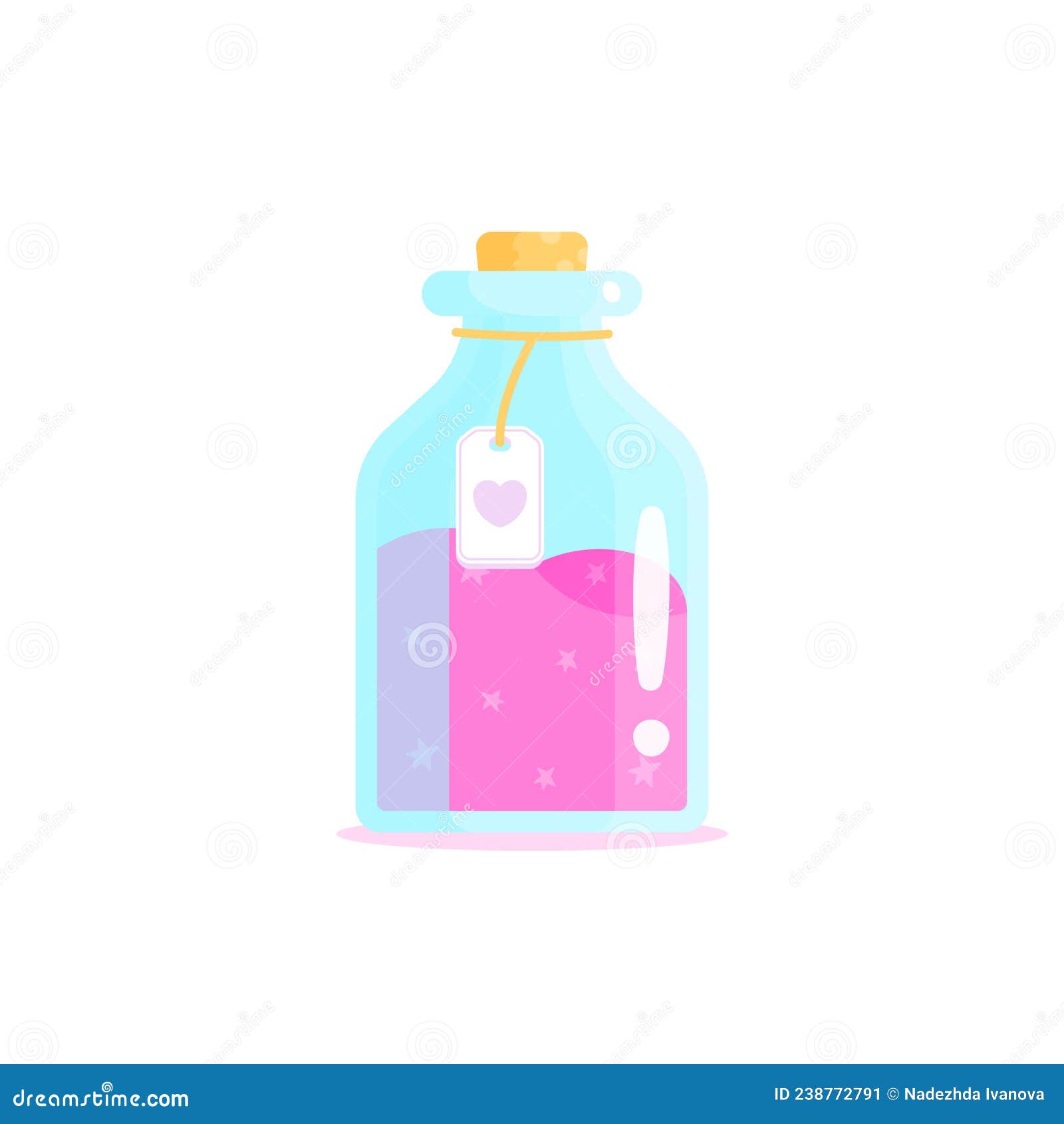 Dessin Plat Rose Potion D'amour Illustration Vectorielle. Illustration ...