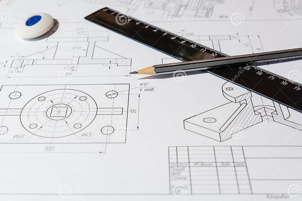 Dessin, projet image stock. Image du professionnel, bureau - 82686671