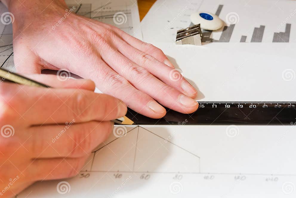 Dessin, projet photo stock. Image du traitement, architectural - 82689012