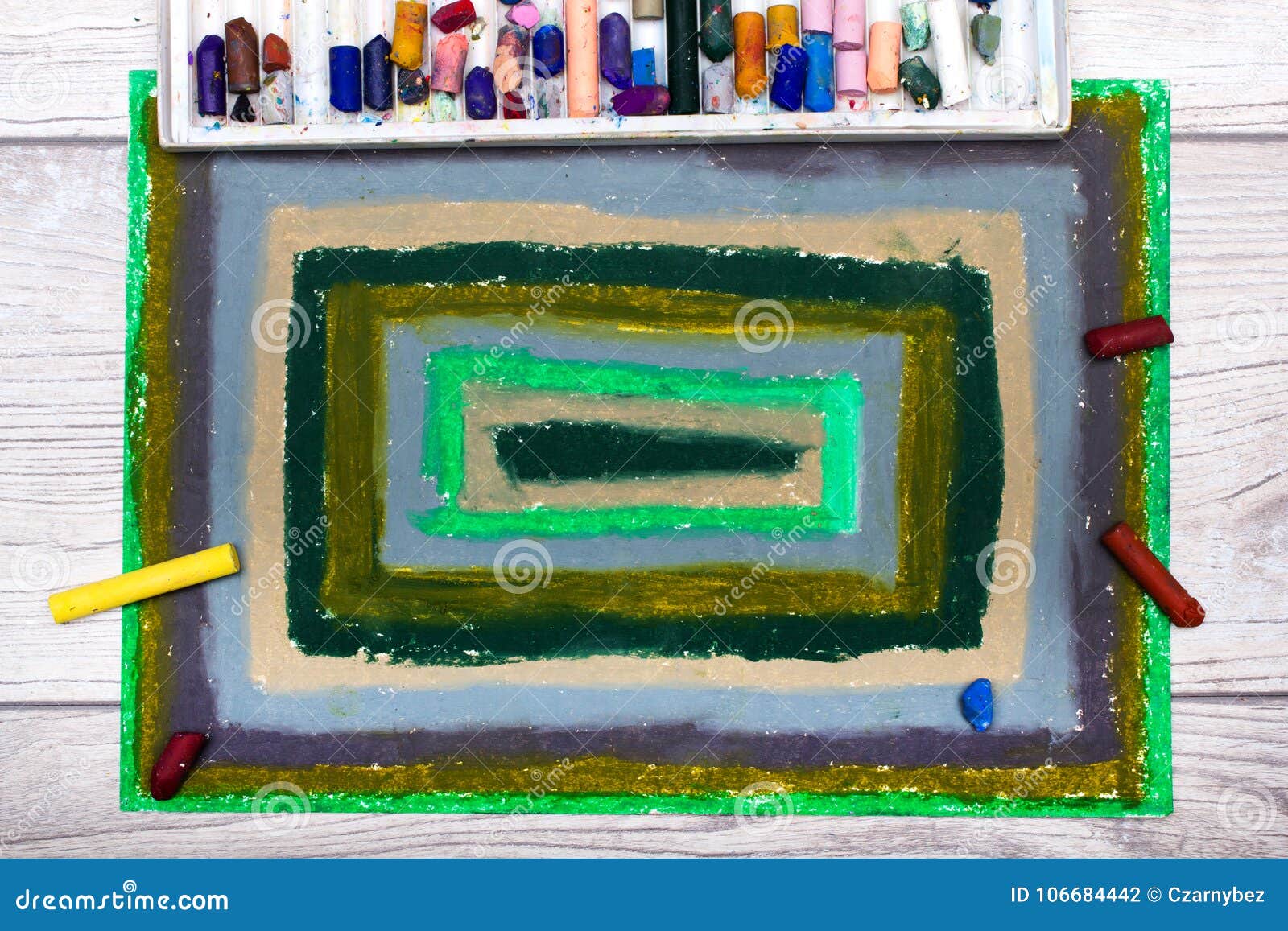 Dessin : Rectangles Multicolores, Nuances De Couleur Verte Illustration ...