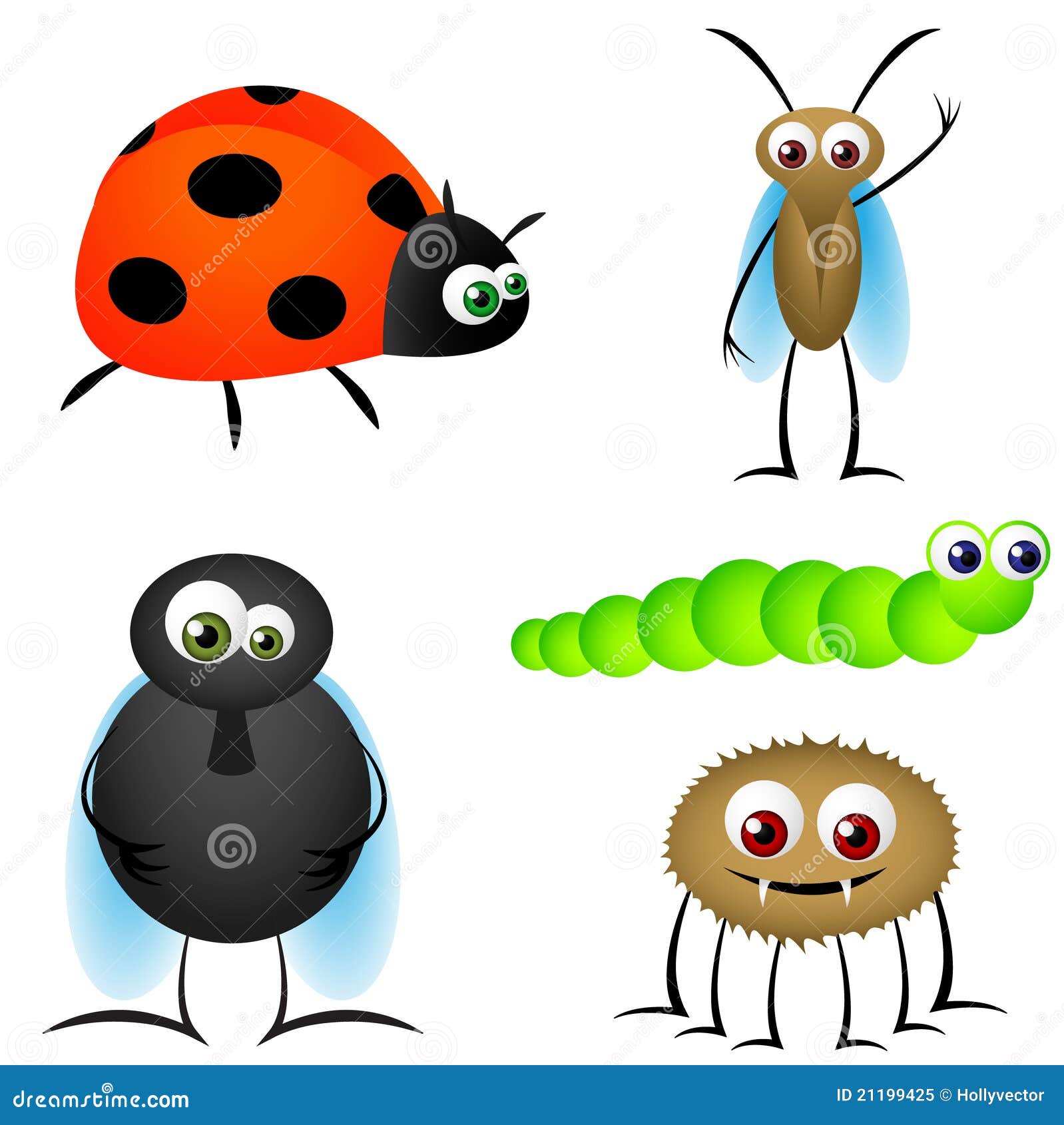 Dessins Animés Drôles D'insecte Illustration Stock - Illustration du ...