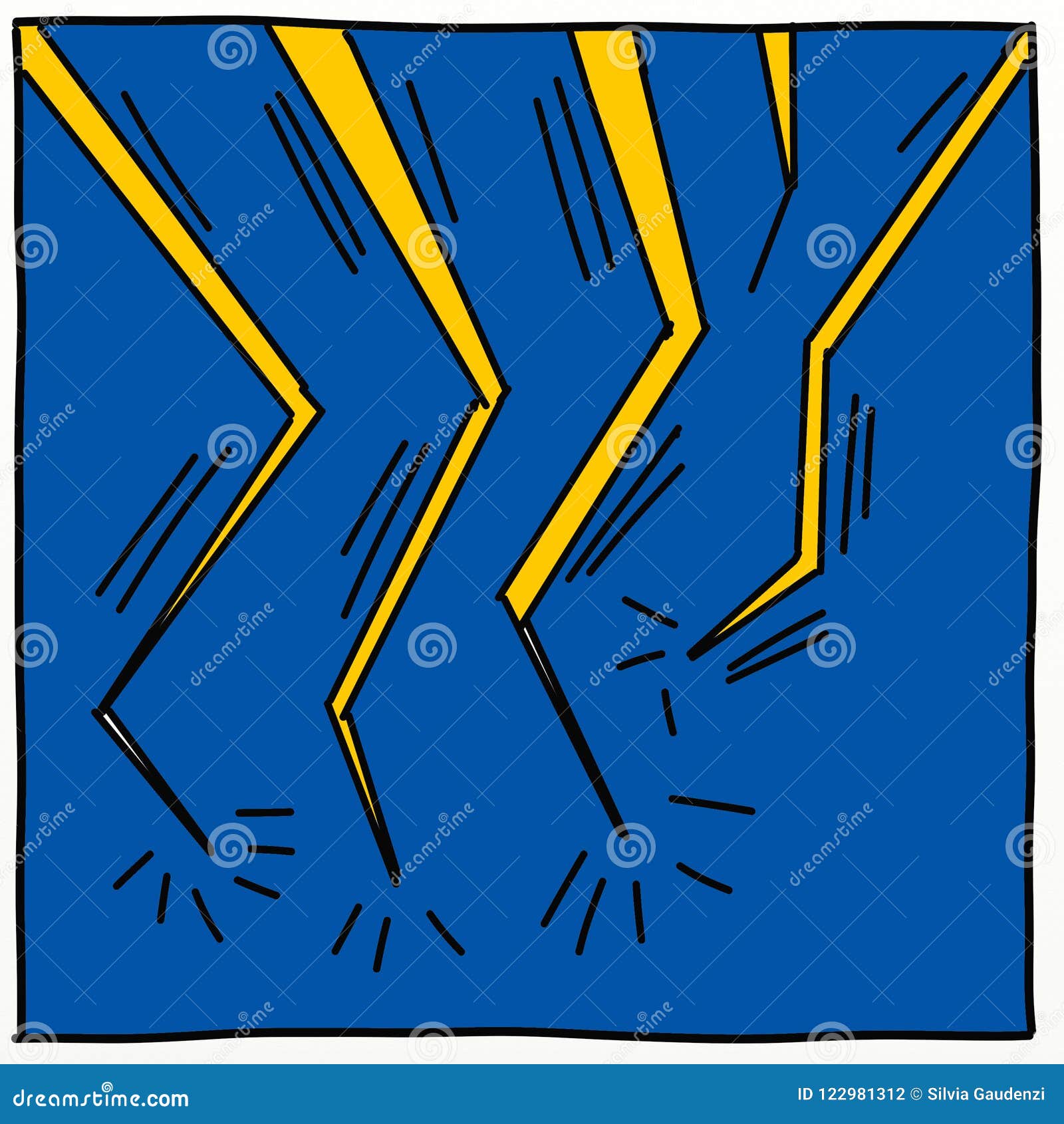 Dessins LightningColorful Dans Le Style D'art De Bruit Illustration ...