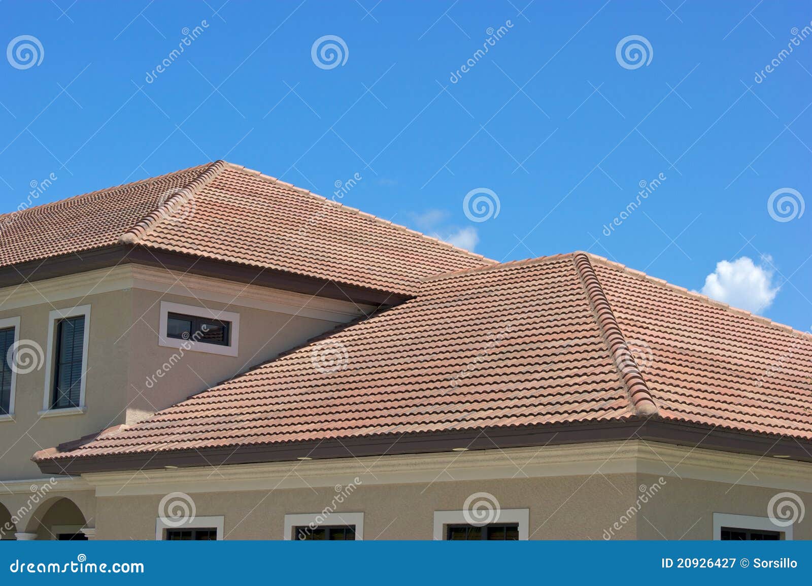 Dessus De Toit De Tuile D'argile En Floride Image stock - Image du ...