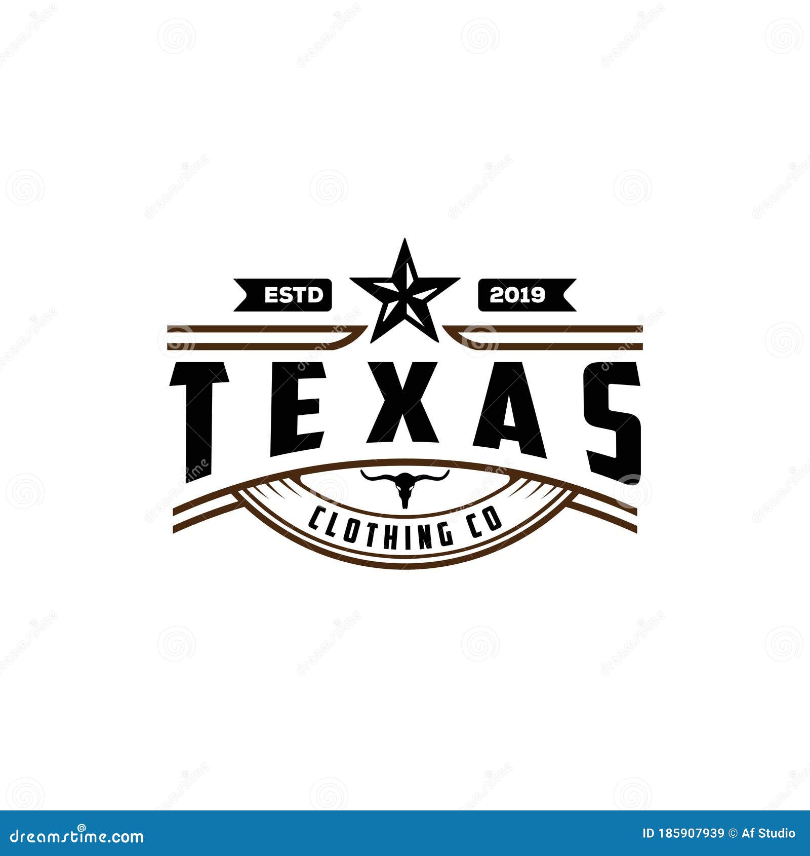 Vintage Retro Western Country Emblem Texas Logo Design Stock Vector ...