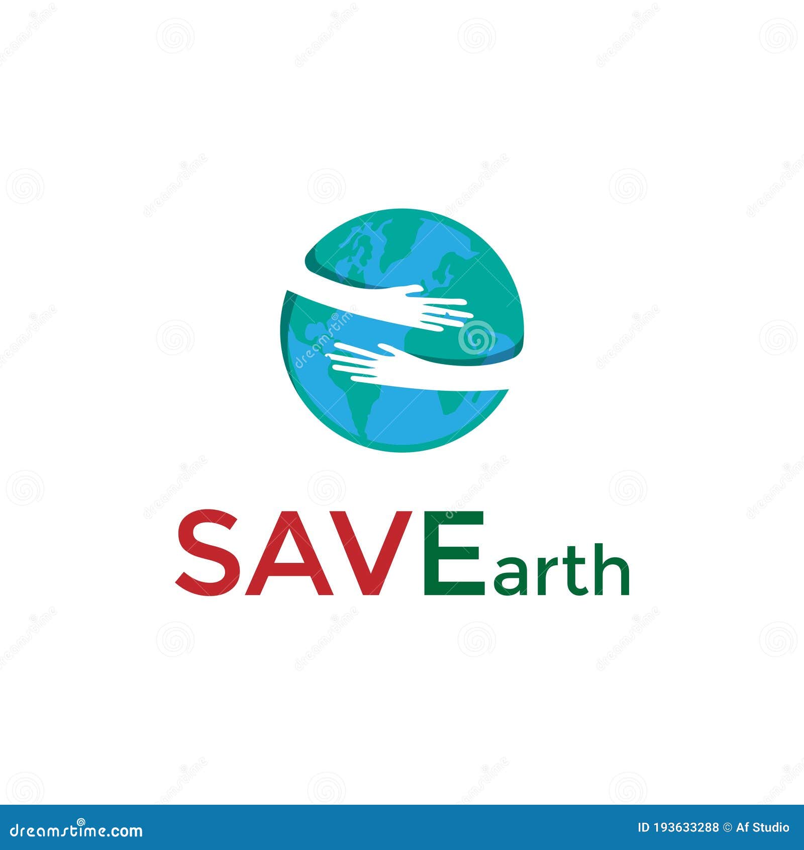 Save Care World Globe Earth with Hand Hug Embrace Eco Environment Logo ...