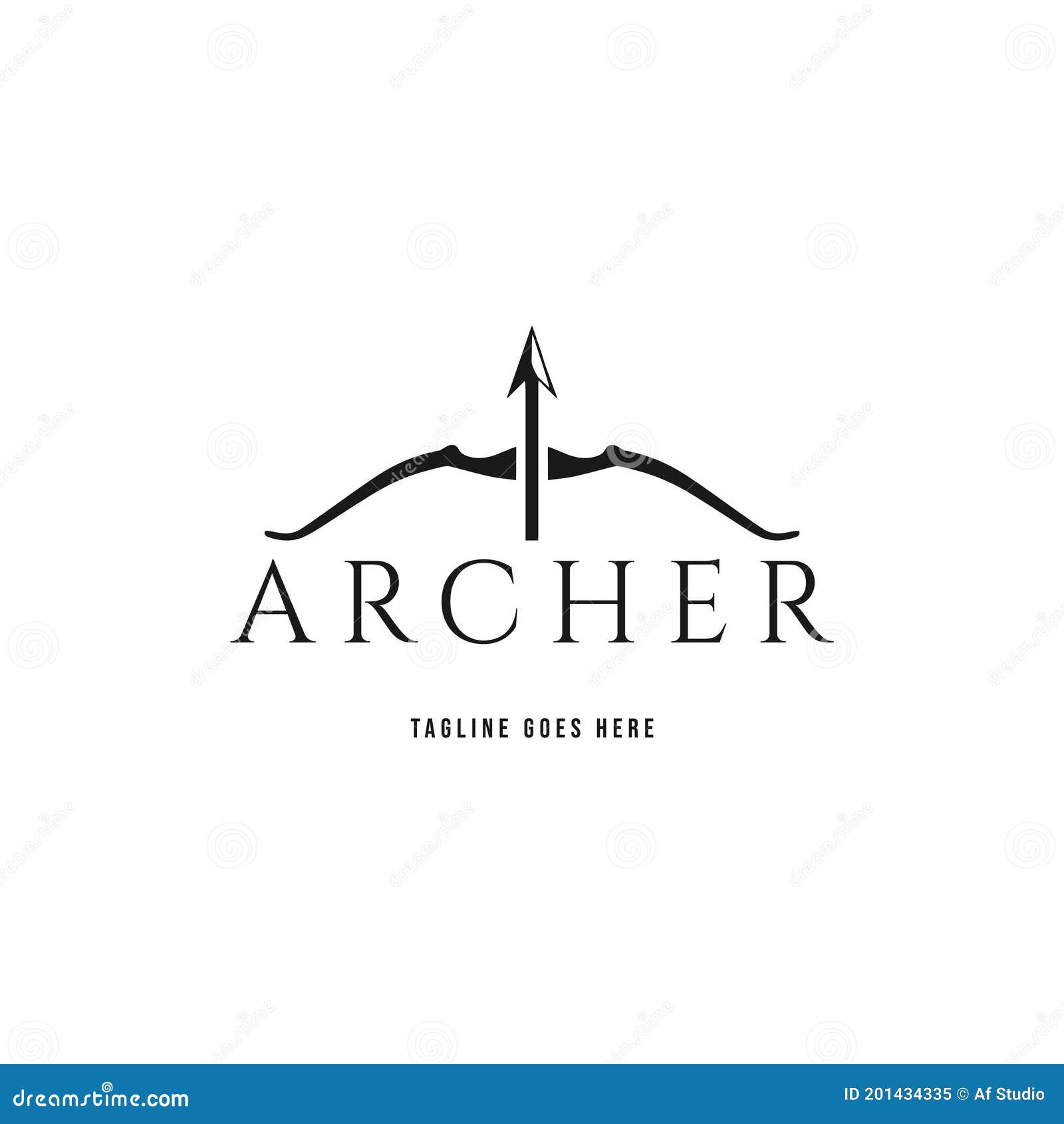 Archer Arrow Sport Logo Design Vector Stock Vector - Illustration of ...