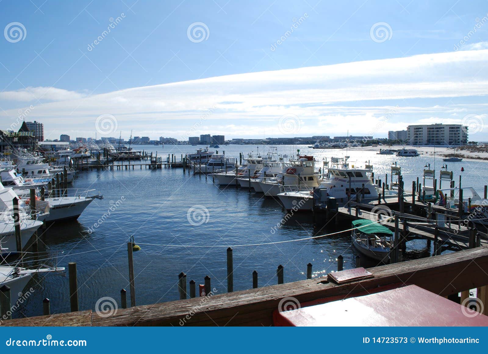Destin Harbor stock image. Image of dock, architecture - 14723573